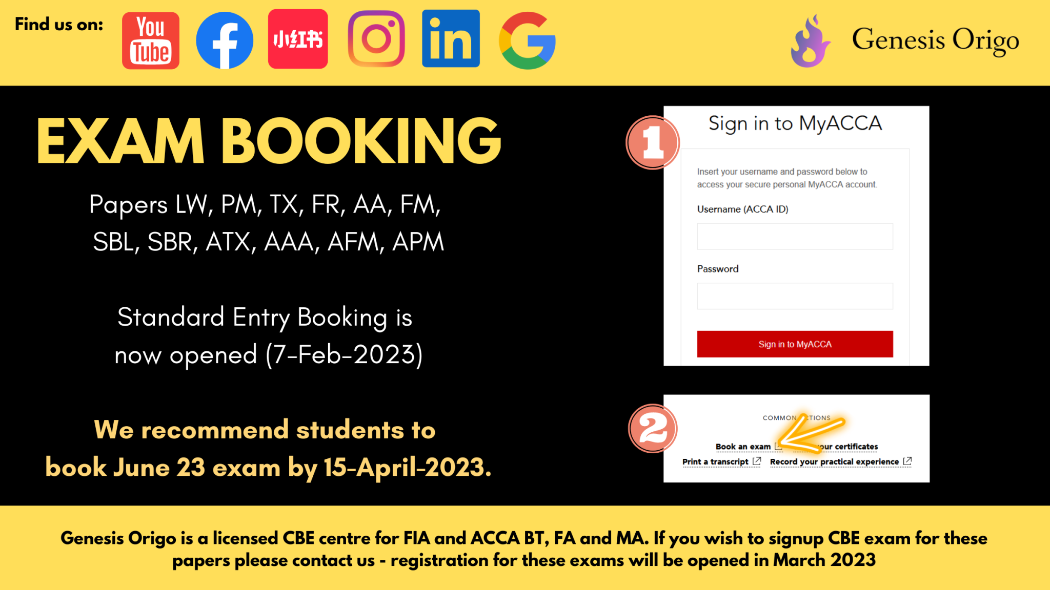 ACCA Exam Entry | Early Entry